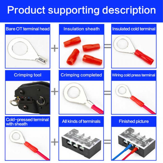 Round Cold Pressed O-Shaped Lug Terminal Copper Cable Crimp Connectors ...