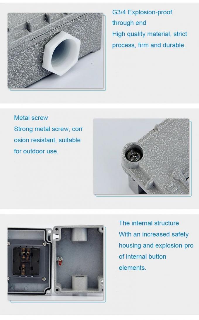 86 Type Explosion Proof Wall Lighting Switch Industrial Aluminum Alloy Box