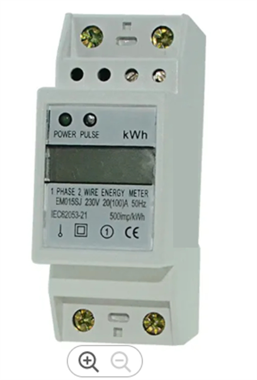 2 Pole Din Rail Electric Meter 2 Wire Digital Energy Small High ...