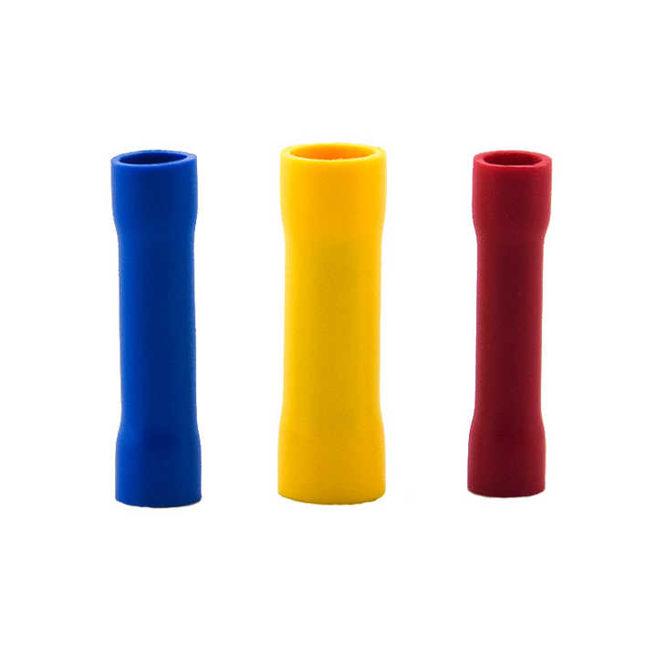 BV Type Pvc Insulated Butt Wire Connector Brass Wire Butt Splice ...